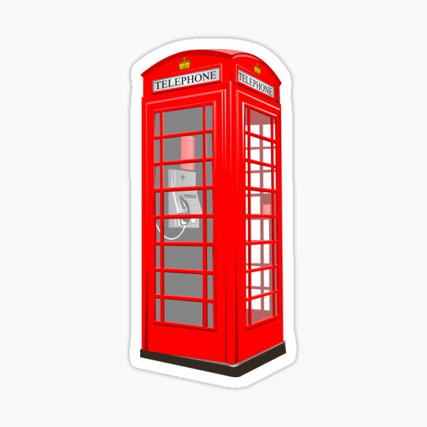 "Telephone booth" Sticker for Sale by Saletruba | Redbubble
