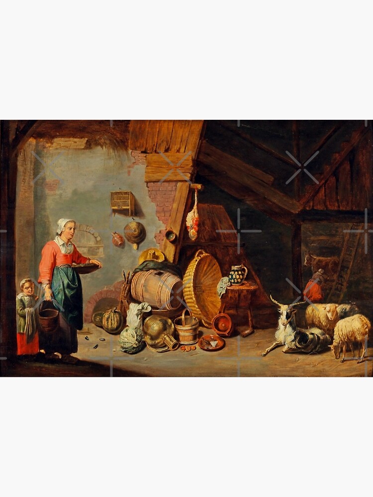 "Peasants in a Barn, 1600s - Abraham Willemsens" Poster for Sale by ...