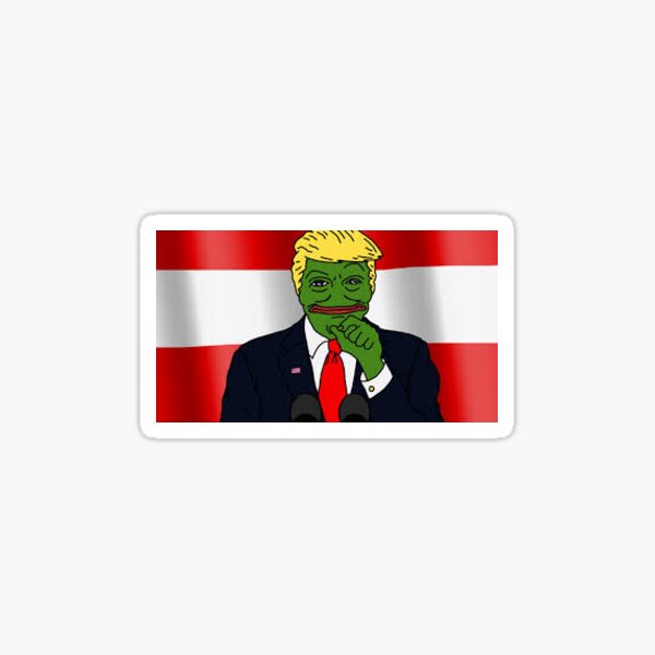 "Pepe the Frog Trump Design" Sticker by trumpdesignz | Redbubble