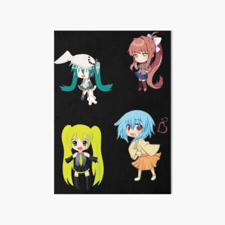 "Cute Chibi Anime girls" Art Board Print by Meta-Prints | Redbubble