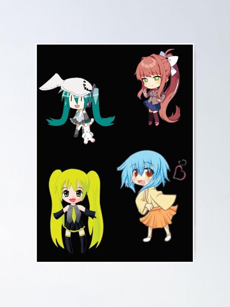 "Cute Chibi Anime girls" Poster by Meta-Prints | Redbubble