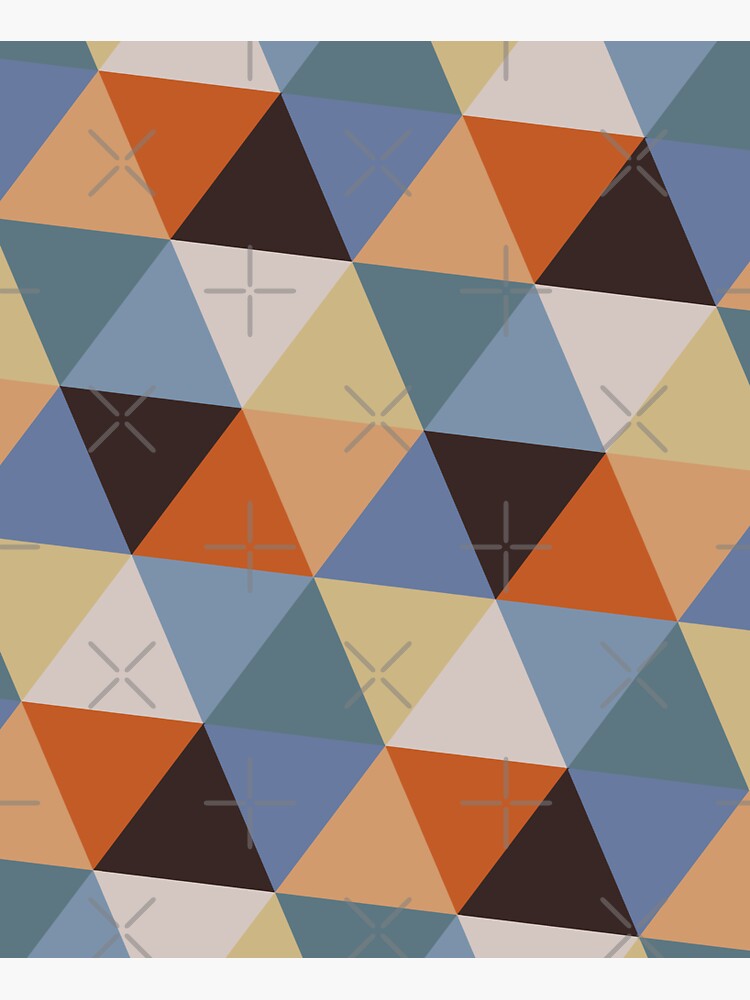 "Retro Geometric Triangles Checkerboard" Sticker by ind3finite | Redbubble