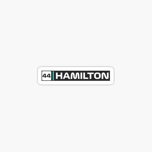 "Lewis Hamilton 44 Mercedes AMG Racing F1" Sticker by Amirarocks10 ...