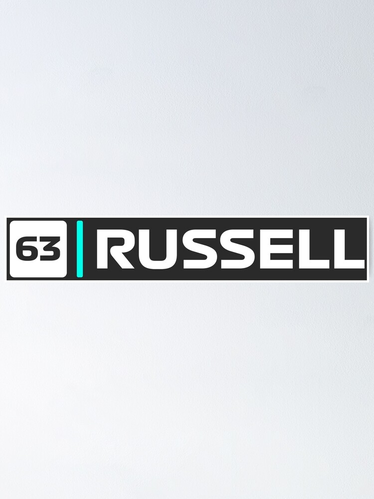 "George Russell 63 Mercedes AMG Racing F1" Poster for Sale by ...