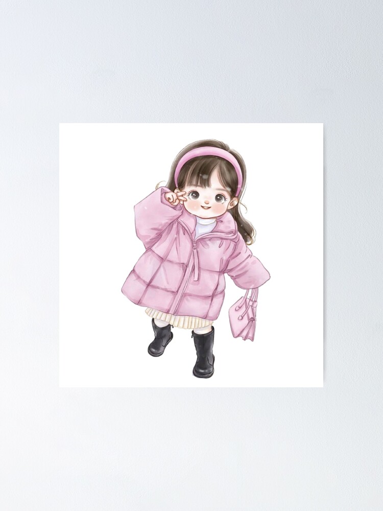 "baby pink girl" Poster for Sale by khadijaelalaoui | Redbubble