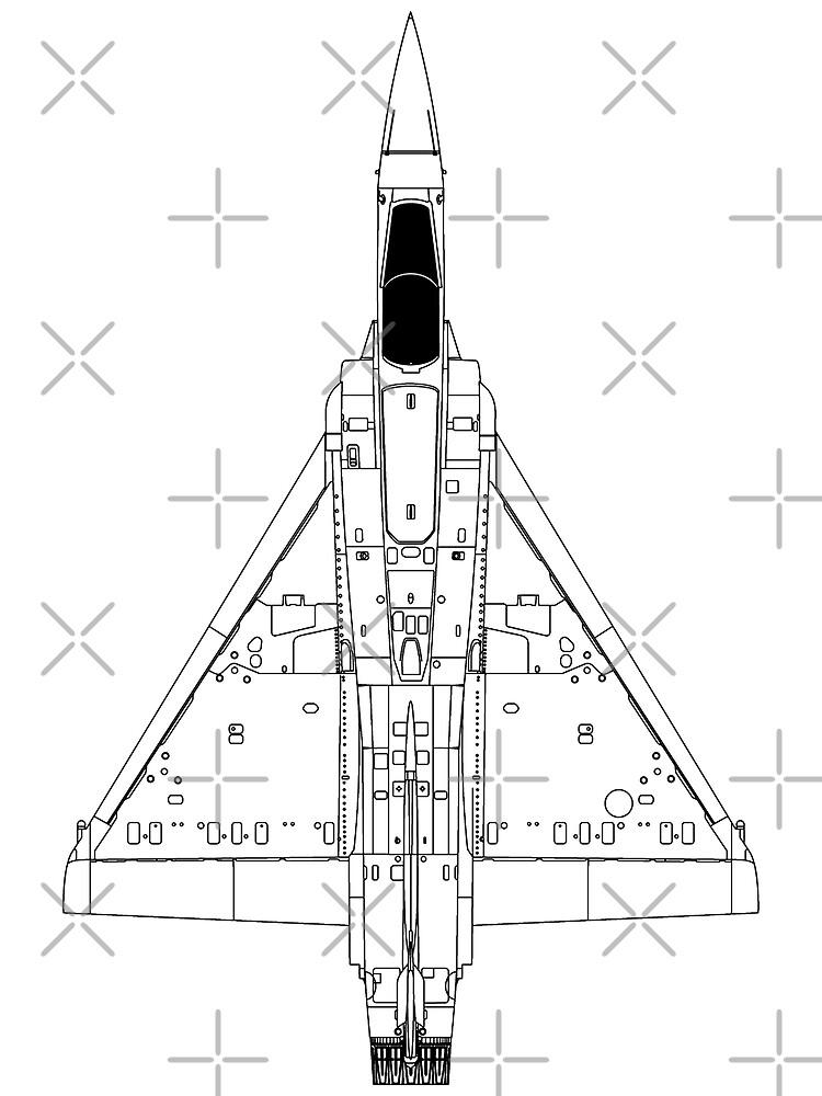 "Mirage 2000 Silhouette Top View" Poster for Sale by magazinecombate ...