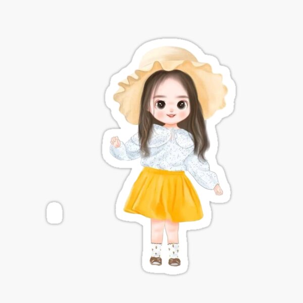 "yellow baby girl " Sticker by khadijaelalaoui | Redbubble