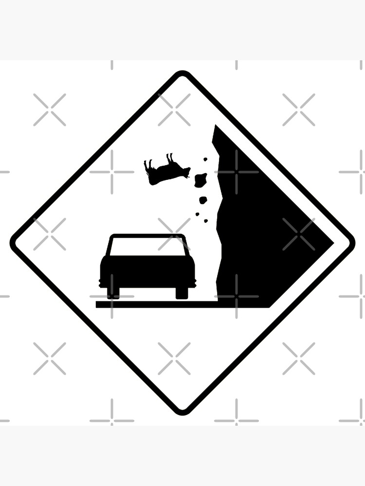 "178 Falling Cow Sign" Sticker for Sale by KrazyDazey | Redbubble