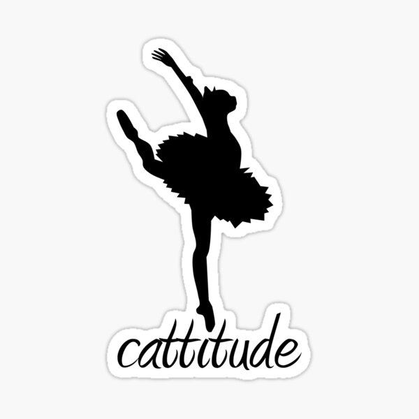 "Cattitude" Sticker for Sale by sinycdesign | Redbubble