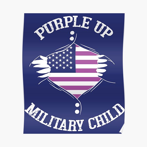 Póster «Purple Up Military Child para los niños del mes militar» de ...
