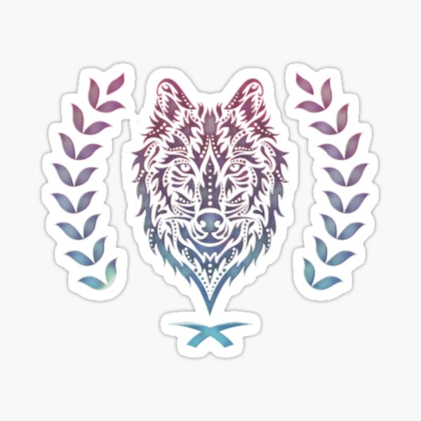 "wolf graphic tee" Sticker for Sale by aminaZAIOU | Redbubble