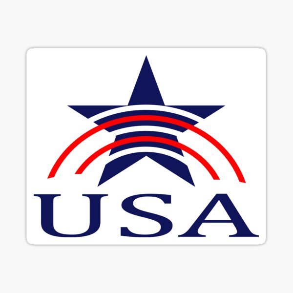 "USA Blue Star Red and White Stripes" Sticker by CCD2022 | Redbubble