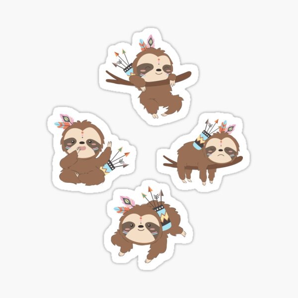 " Sloth stack pack funny stack of sleeping little sloths" Sticker by ...