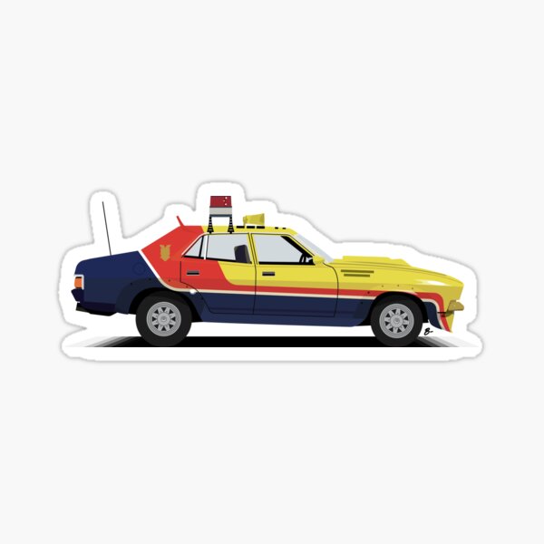 "yellow interceptor" Sticker by MorganBerder | Redbubble