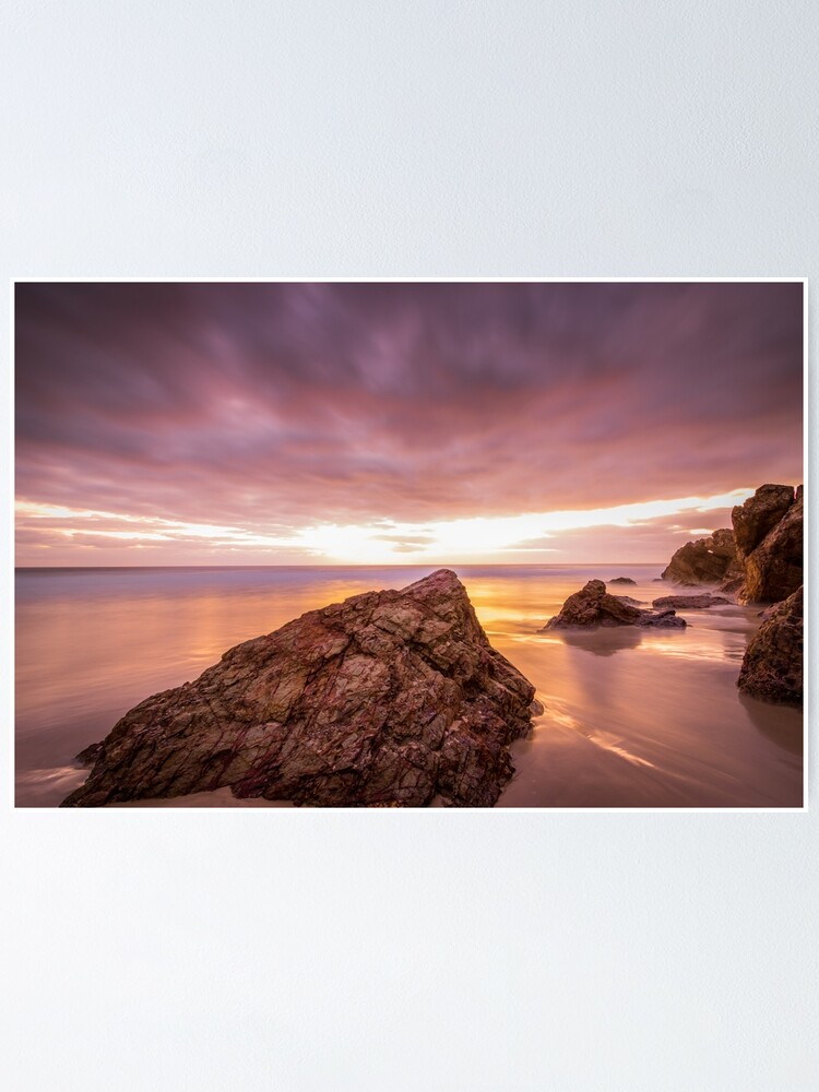 "Miami Beach Sunrise through The Rocks" Poster for Sale by jmimages ...