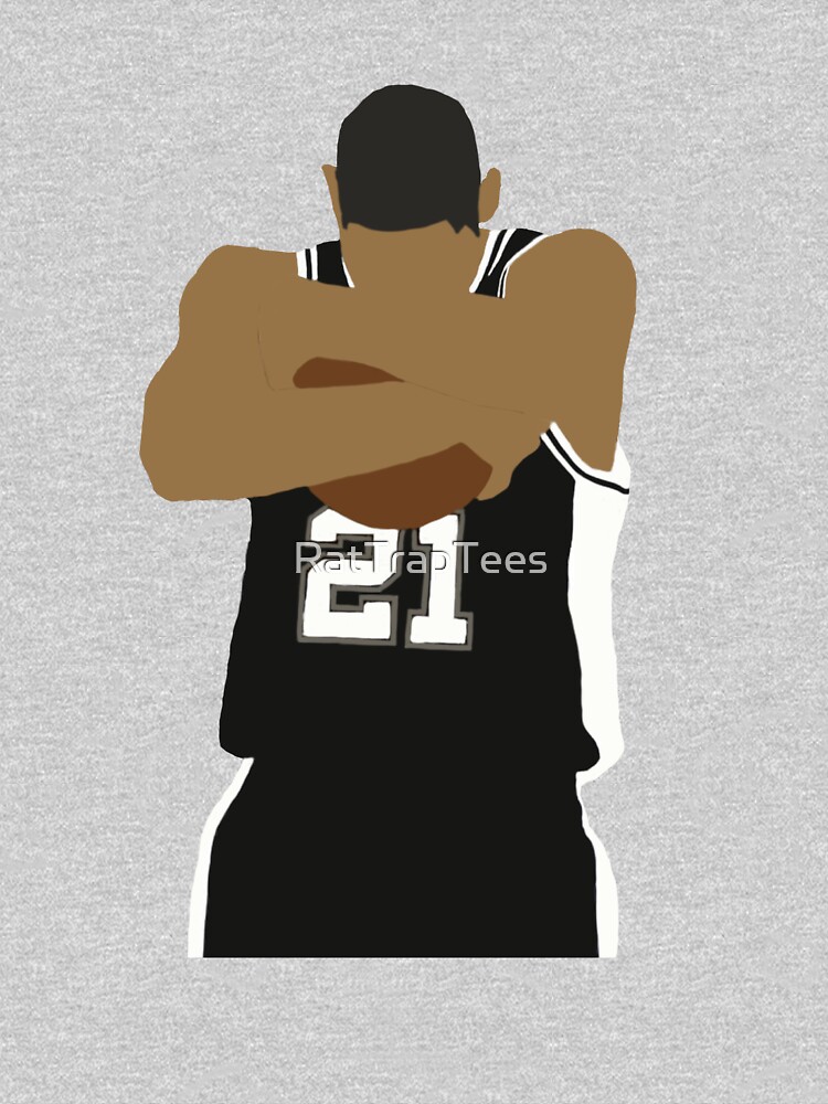 "Tim Duncan Ball Hug" T-shirt for Sale by RatTrapTees | Redbubble | tim ...