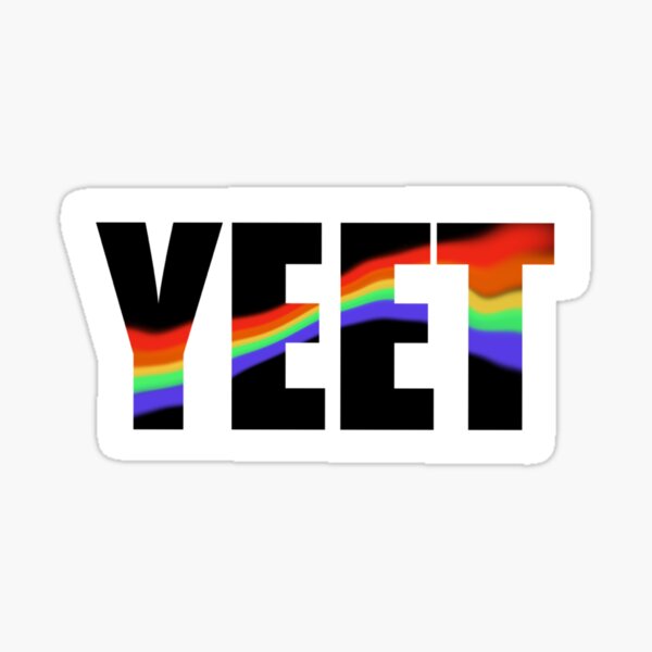 "Rainbow yeet sticker" Sticker for Sale by pickleMint | Redbubble