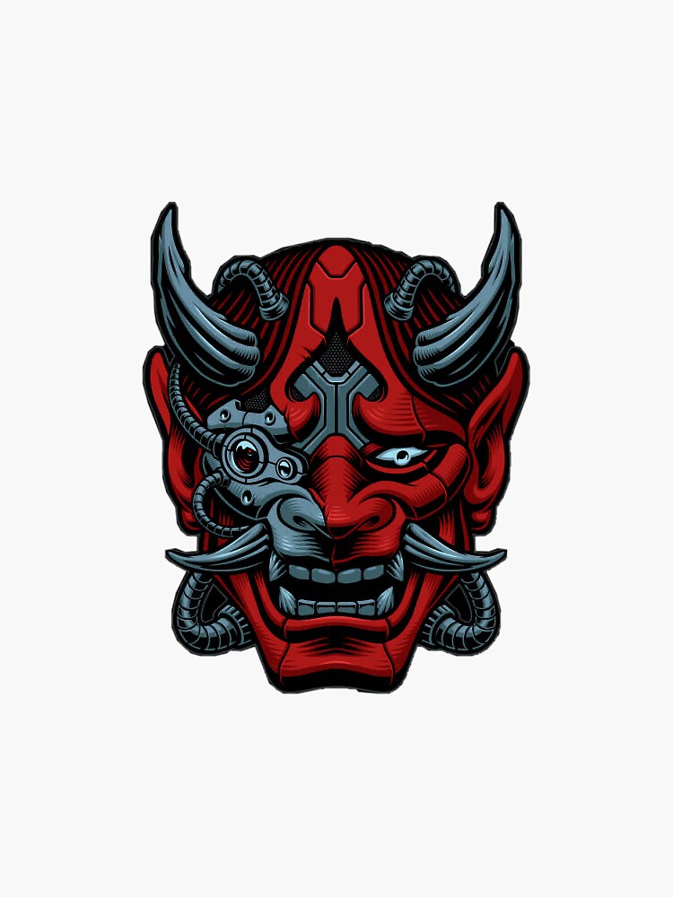 " Yakuza aesthetic Demon Face" Sticker by JapanNowdays | Redbubble