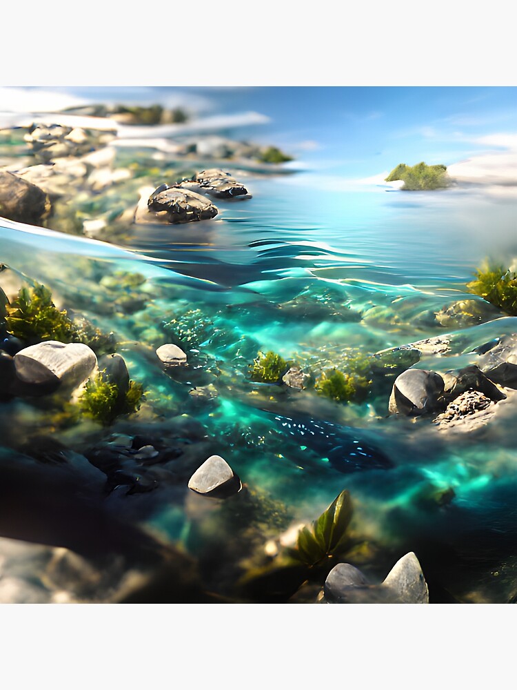 "Calm Beautiful Water |Hi-Res Digital Art" Poster for Sale by ...
