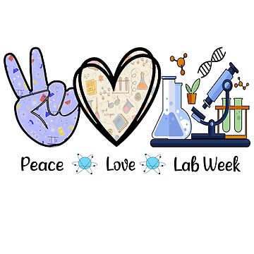 "Peach Love Lab Week 2022 medical technologist hardworking" Sticker for ...