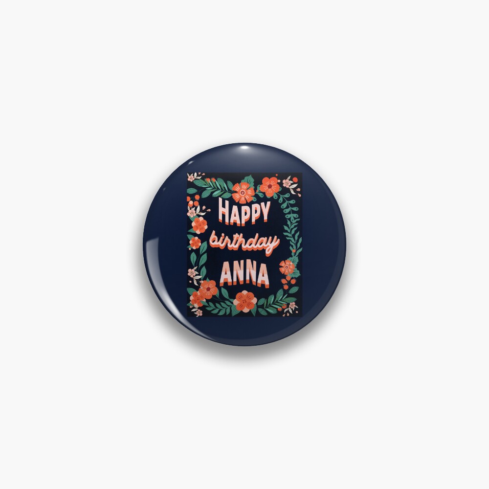 "Happy Birthday Anna" Sticker for Sale by Eklectikos | Redbubble