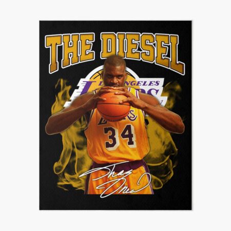 "Shaquille O'Neal Basketball Los Angeles Legend Signature Vintage Retro ...
