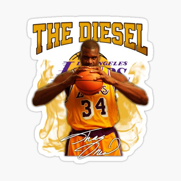 "Shaquille O'Neal Basketball Los Angeles Legend Signature Vintage Retro ...