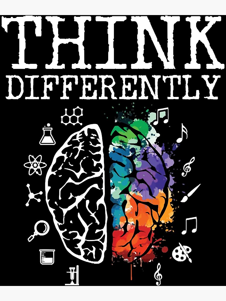 "Think Differently - Neurodiversity ASD ADHD Autism" Poster by SaguMome ...