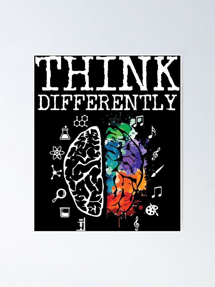 "Think Differently - Neurodiversity ASD ADHD Autism" Poster by SaguMome ...