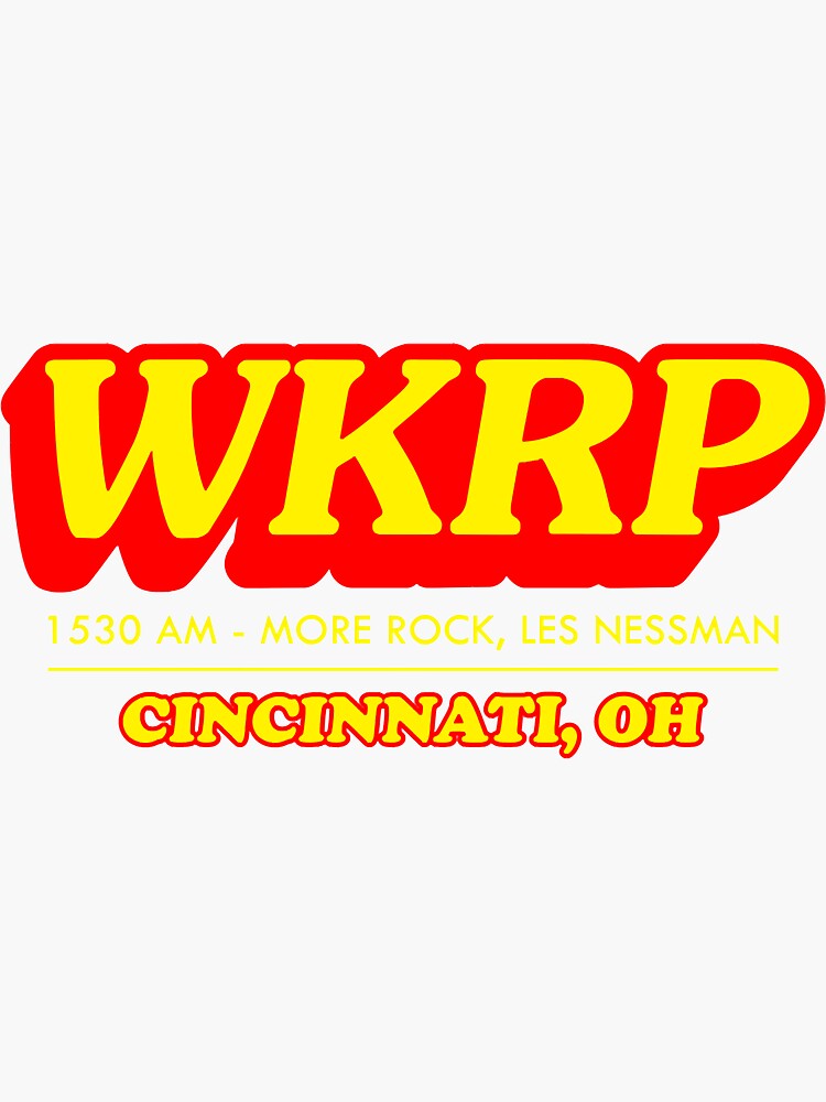 "WKRP logo Classic " Sticker for Sale by deneishajahna1 | Redbubble