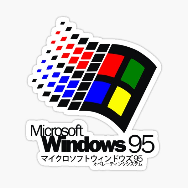 "Windows 95 Logo " Sticker by deneishajahna1 | Redbubble