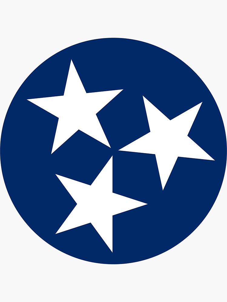 "Tennessee State Flag Emblem" Sticker for Sale by TwoTenDesign | Redbubble