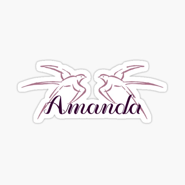 "Amanda" Sticker by vintage-sigh | Redbubble