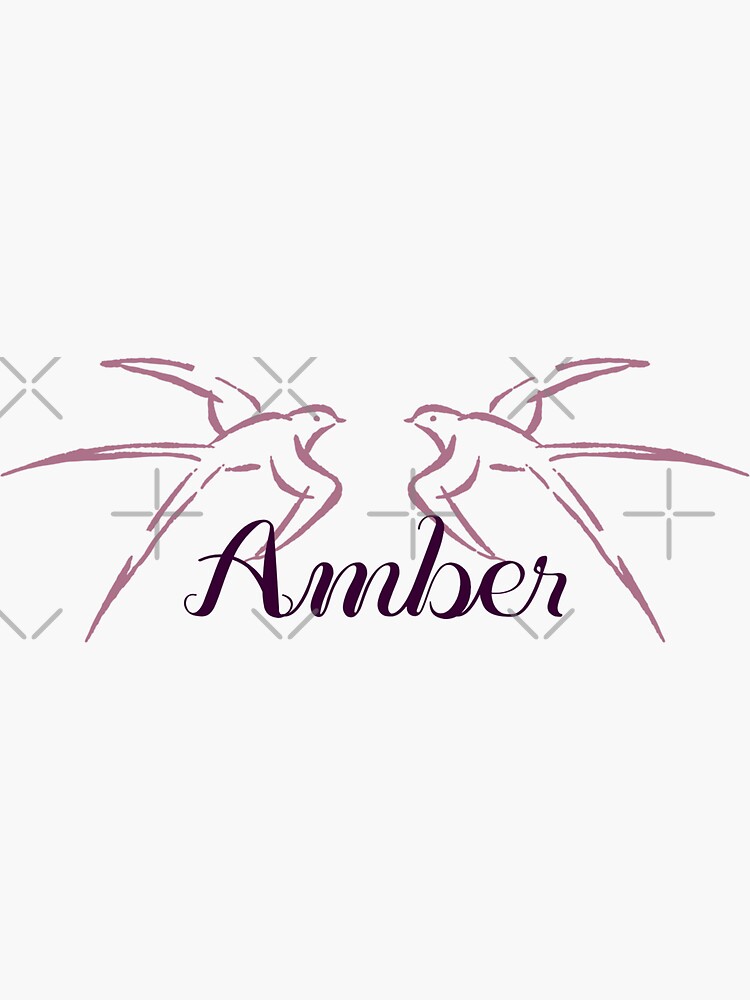 "Amber" Sticker by vintage-sigh | Redbubble