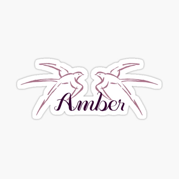 "Amber" Sticker by vintage-sigh | Redbubble