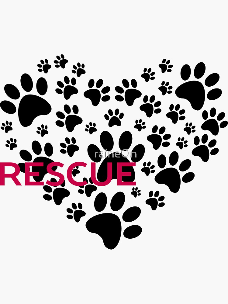 "Animal Rescue" Sticker by raineOn | Redbubble