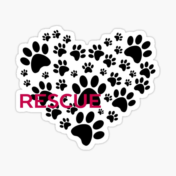 "Animal Rescue" Sticker by raineOn | Redbubble