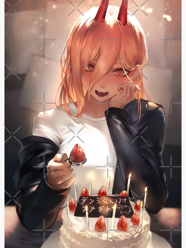 "Power Chainsaw Man Anime Waifu" Poster by tamikabee | Redbubble