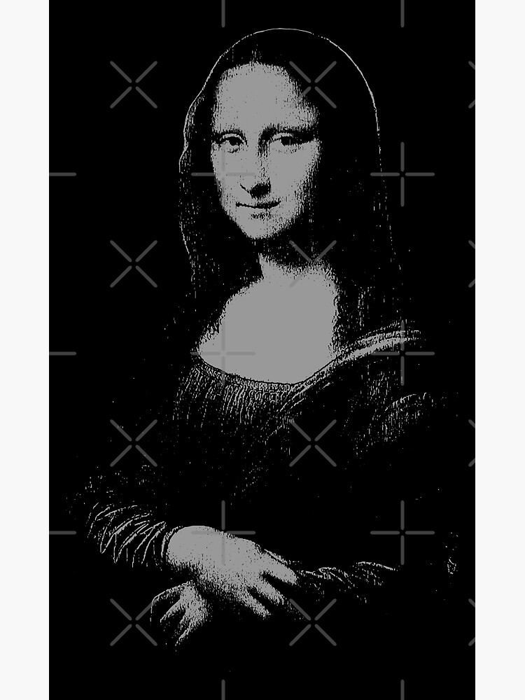"Grey Gray Mono Color Mona Lisa" Poster for Sale by pelagio | Redbubble