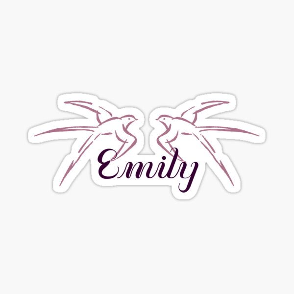 "Emily" Sticker by vintage-sigh | Redbubble
