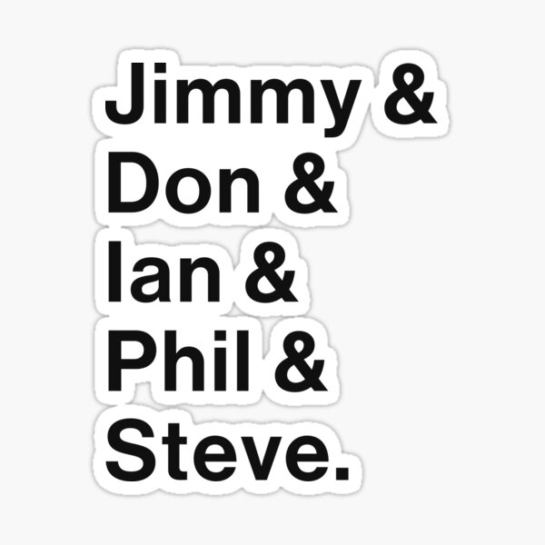 "Cold Chisel - Jimmy & Don & Ian (Black Text)" Sticker for Sale by ...