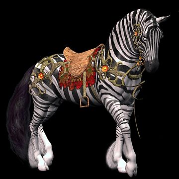 "Zebra War Pony" Sticker for Sale by Ablaze-Amore | Redbubble