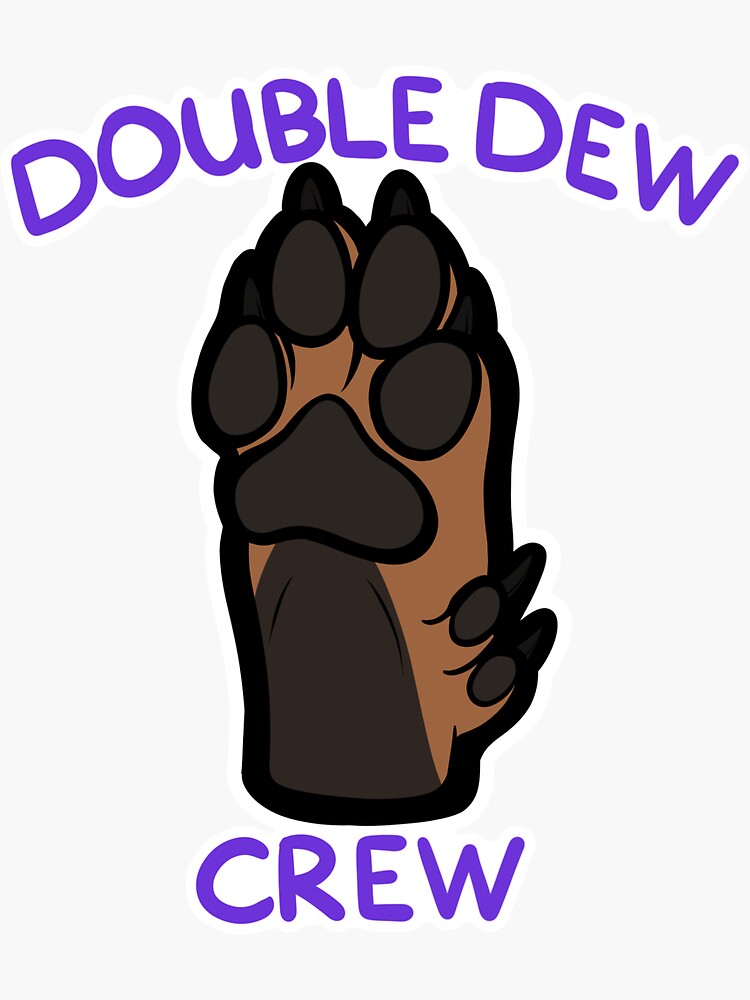 "DOUBLE DEW CREW" Sticker for Sale by KobraBubbles | Redbubble