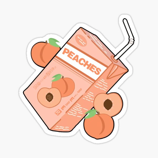 "Peaches" Sticker for Sale by IndraMuria86 | Redbubble