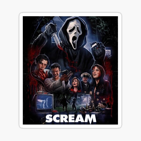 "Scream Movie" Sticker by andramacroni | Redbubble