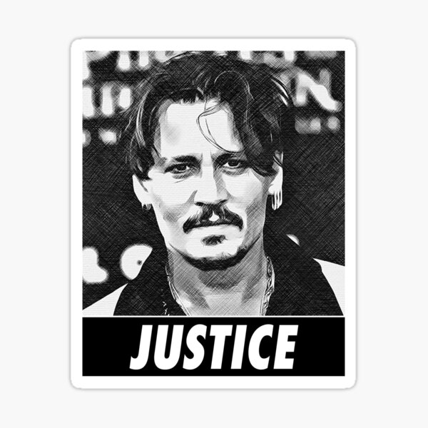 "justice for johnny depp v3" Sticker by Grafik0 | Redbubble