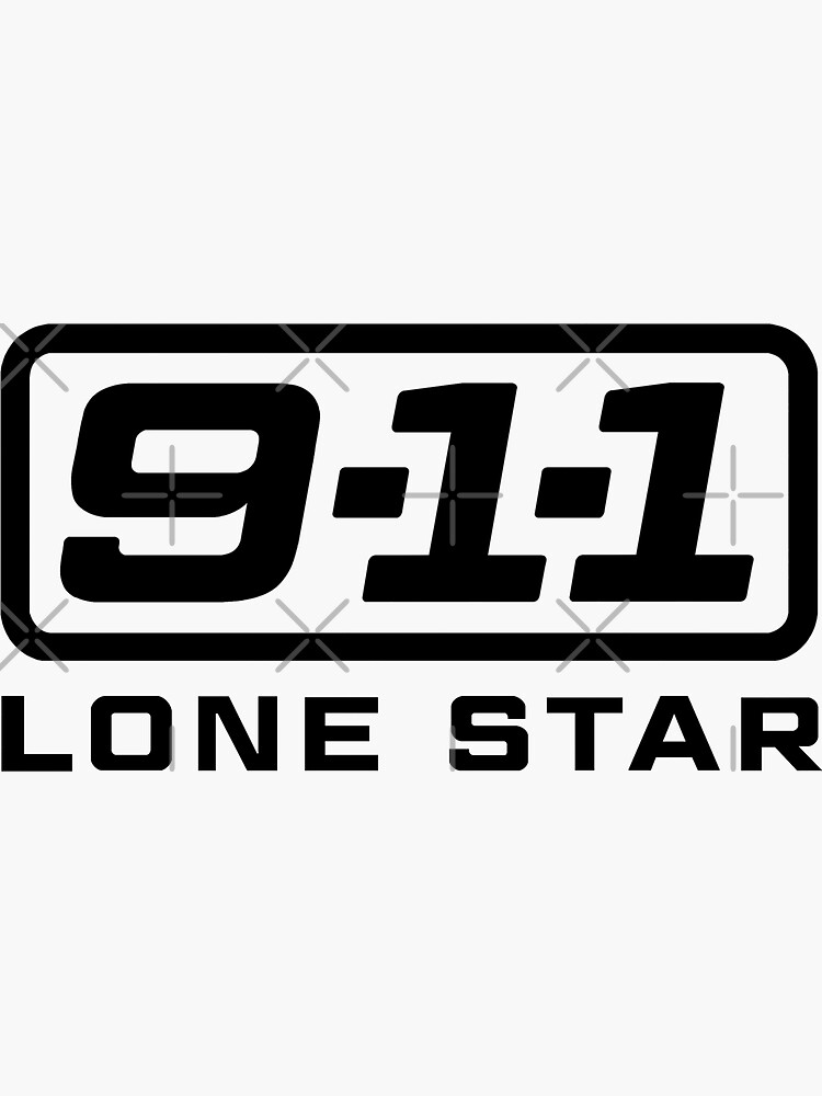 "9-1-1: Lone Star logo (black)" Sticker for Sale by chaoticbisaster ...