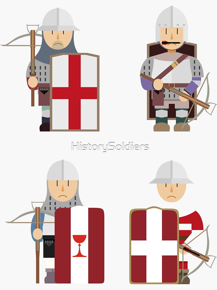 "GENOESE CROSSBOW MEN(empty background)" Sticker by HistorySoldiers ...