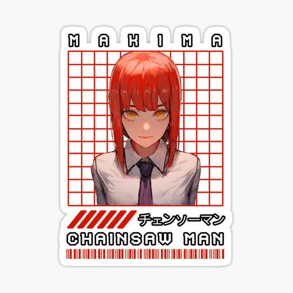 "CHAINSAW MAN - MAKIMA" Sticker for Sale by RECBLACK | Redbubble