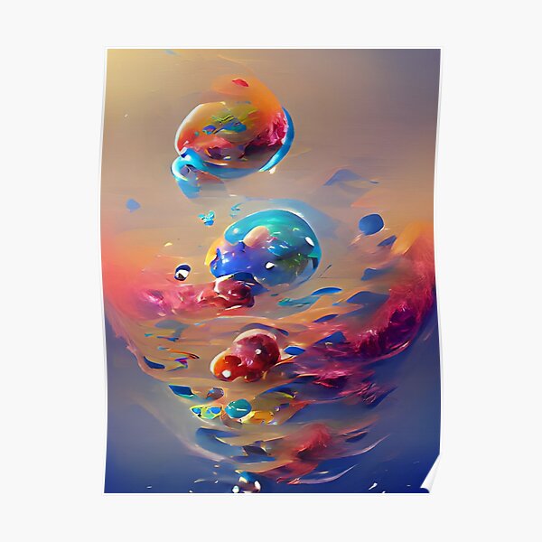 "The Floating Water Bubbles" Poster for Sale by LABAZA | Redbubble